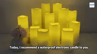 wholesale set of 24 waterproof outdoor flameless candles, led candles with 4 remote and timer