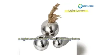 statement sphere vase in polished silver finish