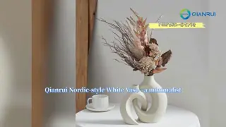 embrace hollow ceramic vase for modern home decor