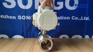 stainless steel electric tri clamp sanitary ball valve 2 way 4-20ma 0-5v