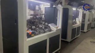 automatic five station servo screen printing machine with uv curing flame treatment
