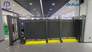 enhance security telescopic sliding barrier high efficiency custom size