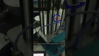 5 station turntable semi automatic flatbed screen printing machine with led uv curing