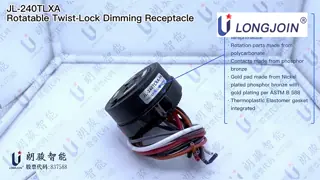 0-480v wide voltage rotatable twist lock dimming receptacle 5p 7p extended rotatable version
