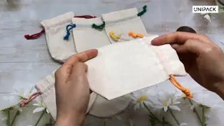 100pcs colorful organic 100% cotton drawstring dust bag natural muslin cotton bottle perfume candle