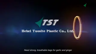 customized size pink color pe garlic packaging net bags for ginger packing