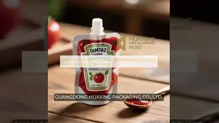 oem high barrier liquid packaging pouch stand up sauce pouch with flavor protection