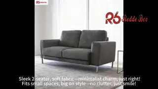 minimalist design linen fabric 2 seater cushion sofa apartment furniture