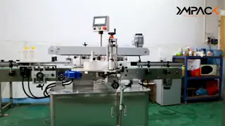 yimu ym620 double sides flat square bottle labeler automatic labeling machine for lubricating oil