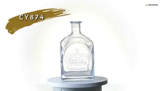 750ml flint premium spirit glass bottle cork finish for cin 800g cy-874