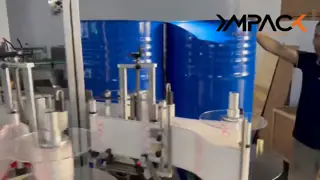 yimu automatic labeling machine for 200l drums with 300kg capacity and 600 drums/hour output