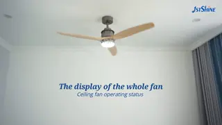 52-inch ceiling fan with light and 3 solid wood blades featuring a quiet dc motor and remote control