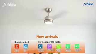 48-inch abs blade ceiling fan light with dc motor and remote control for air cooling
