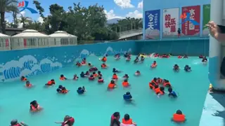 thrilling swim wave pool  water park commercial water amusement ocean waves