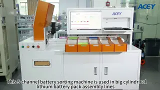 pc controlled lithium battery sorting machine for 18650 21700 26650 32700