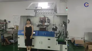 single station linear full servo screen printing machine for medical measuring cups