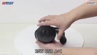 furniture embedded recessed desk power grommet charger sockets pd 20w