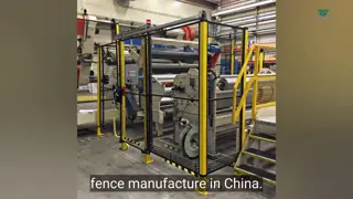 yellow robot fencing pvc coated steel wire for manufacturing facilities