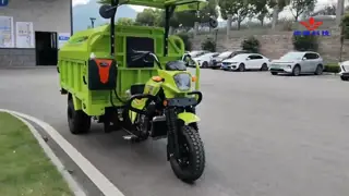 gasoline garbage tricycle three wheeler 300cc water cooled engine with large volume