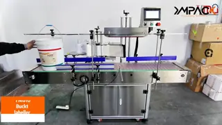yimu ym610 automatic big round container label applicator bucket labeling machine