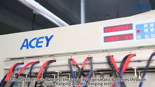 5v 60a 64 channels prismatic lithium battery cell testing machine with alligator clips