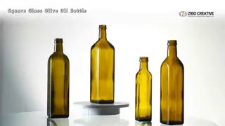 250ml square marasca glass olive oil bottle with screw top for dressing & sauce 260g 6221s