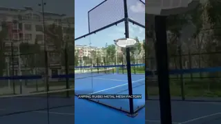 33 ft by 66 ft padel tennis court metal mesh fence for indoor or outdoor