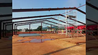 h-beam steel structure prefabricated building for mining office and training center