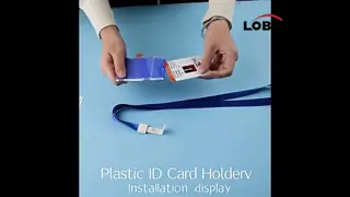 4 inch retractable nylon plastic card holder lanyard badge cover heavy duty