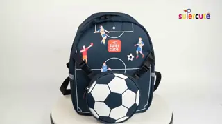 supercute 2 in 1 shoulder bag children backpack custom football kids school backpack