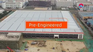 light steel frame commercial building , prefabricated steel structure workshop
