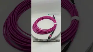 custom 12-core 10m om4 mpo(f)-mpo(f) fiber patch cord with lszh jacket and type b polarity