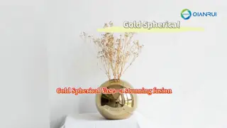gold mirror sphere vase for modern home decor