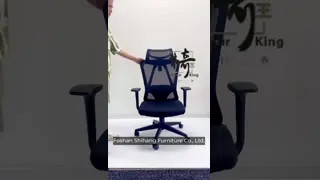 staff ergonomic swivel office chair with adjustable lumbar cushion