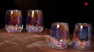 souvenir cup 430 ml featuring iridescent electroplating and rose gold foil decal perfect for souveni