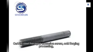 high strength 12.9 grade carbon steel extended length stud screw