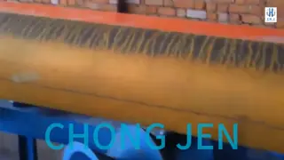 steel pipe external surface steel rebar automatic shot blasting machine with special rollers