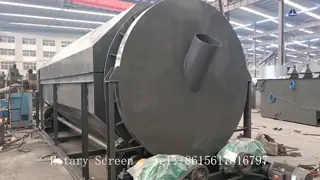 grey separating rotary screen for solid waste separation 300t/h