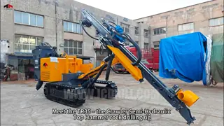 top hammer hydraulic system seft propelled crawler rock blasting drilling rig with dust collector