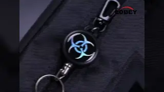 transparent clip retractable id holder nurse name badge reel metal key chain