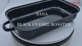 enamel turkey roast pan carbon steel black coating with stainless steel rack