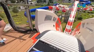 flying dragon shaped water park water slide 12-18m height customized