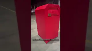 eco-friendly stainless steel trash can with customized size and logo for commercial use