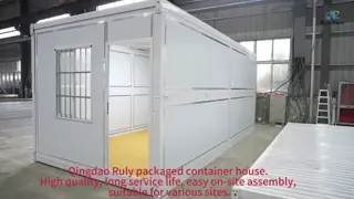 galvanized steel prefab container house with eps sandwich panels