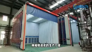 industrial high-efficiency telescopic mobile spray paint booth and telescopic tent