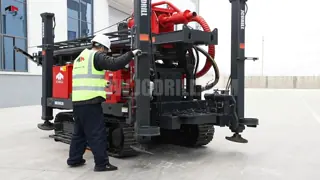 400m crawler mounted deep water well drilling rig machine