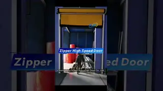 pvc high speed zipper door industrial automatic door with airbag protection system for industrial