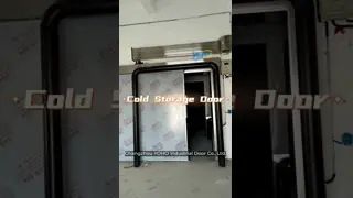 electric sliding cold storage door 150mm 200mm for food processing facilities