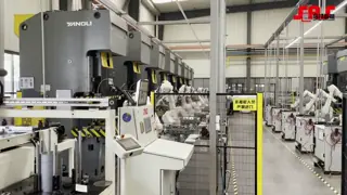 high speed 6 axis robotic press line tandem solution plc controlled