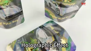 digital printing foil stamping smell proof matt mylar bags 3.5g 7g 14g 28g special shaped die cut
